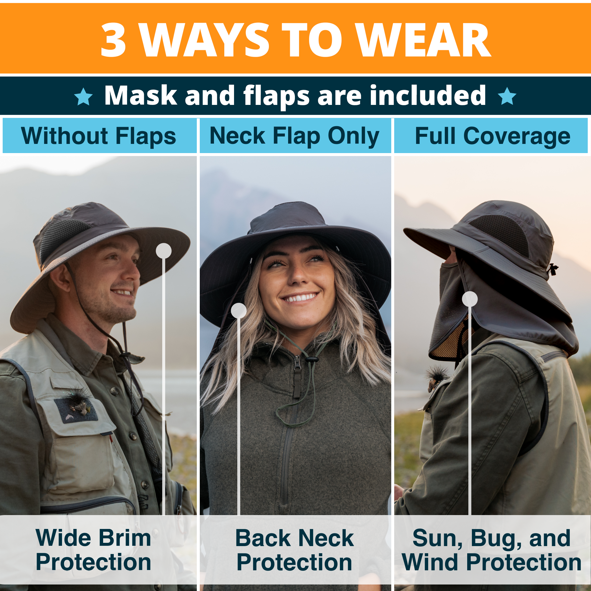Discoverer Series Sun Protection Hat - Safety Headgear - GearTOP