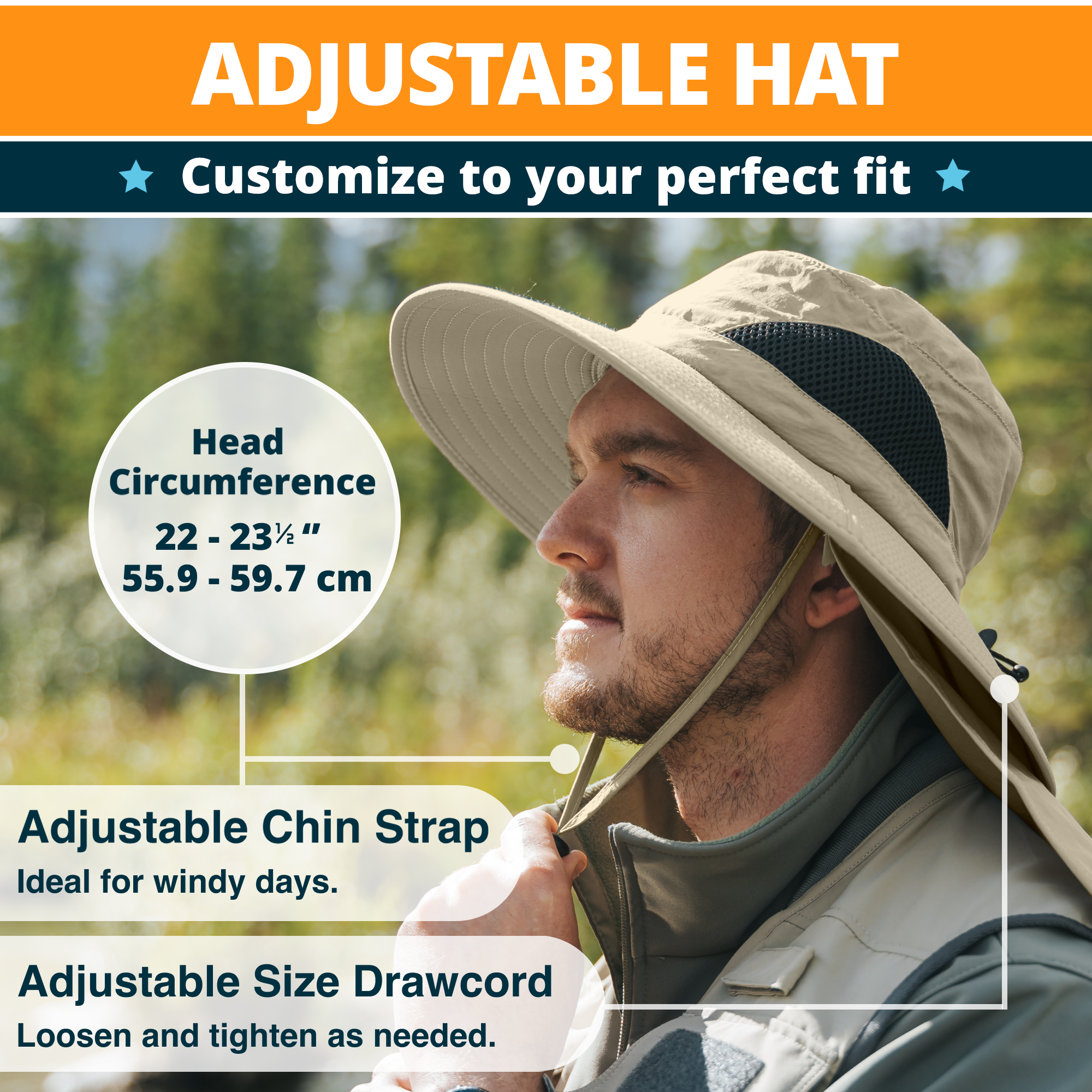 Discoverer Series Sun Protection Hat - Safety Headgear - GearTOP